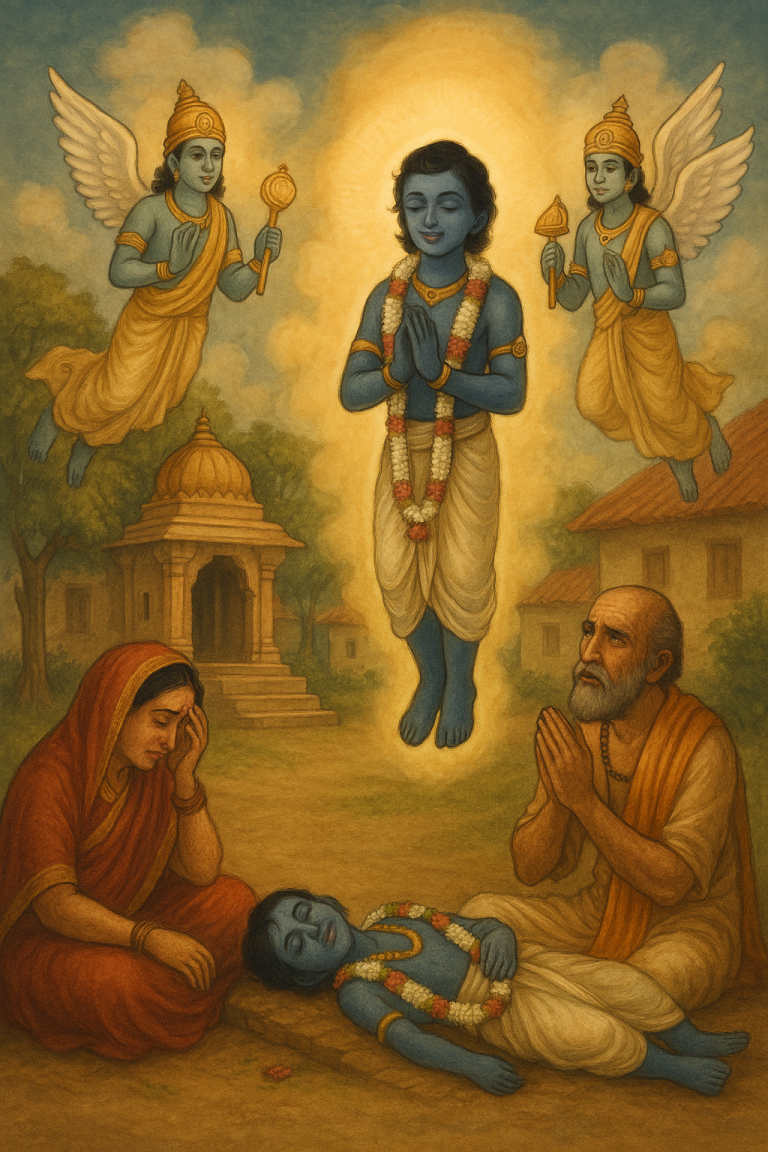 The Salvation of a Brāhmaṇa’s Son by Touching the Lord’s Garland – by ...
