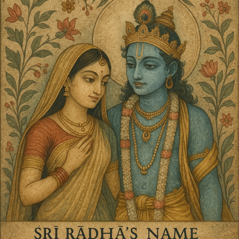 THE ORIGIN OF ŚRĪ RĀDHĀ’S NAME - Madhu Chanda das
